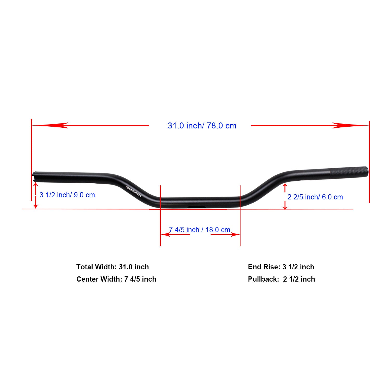 Blue Aluminum Handmade Drag Handlebar for Harley Davidson 1.0" Clampin ...