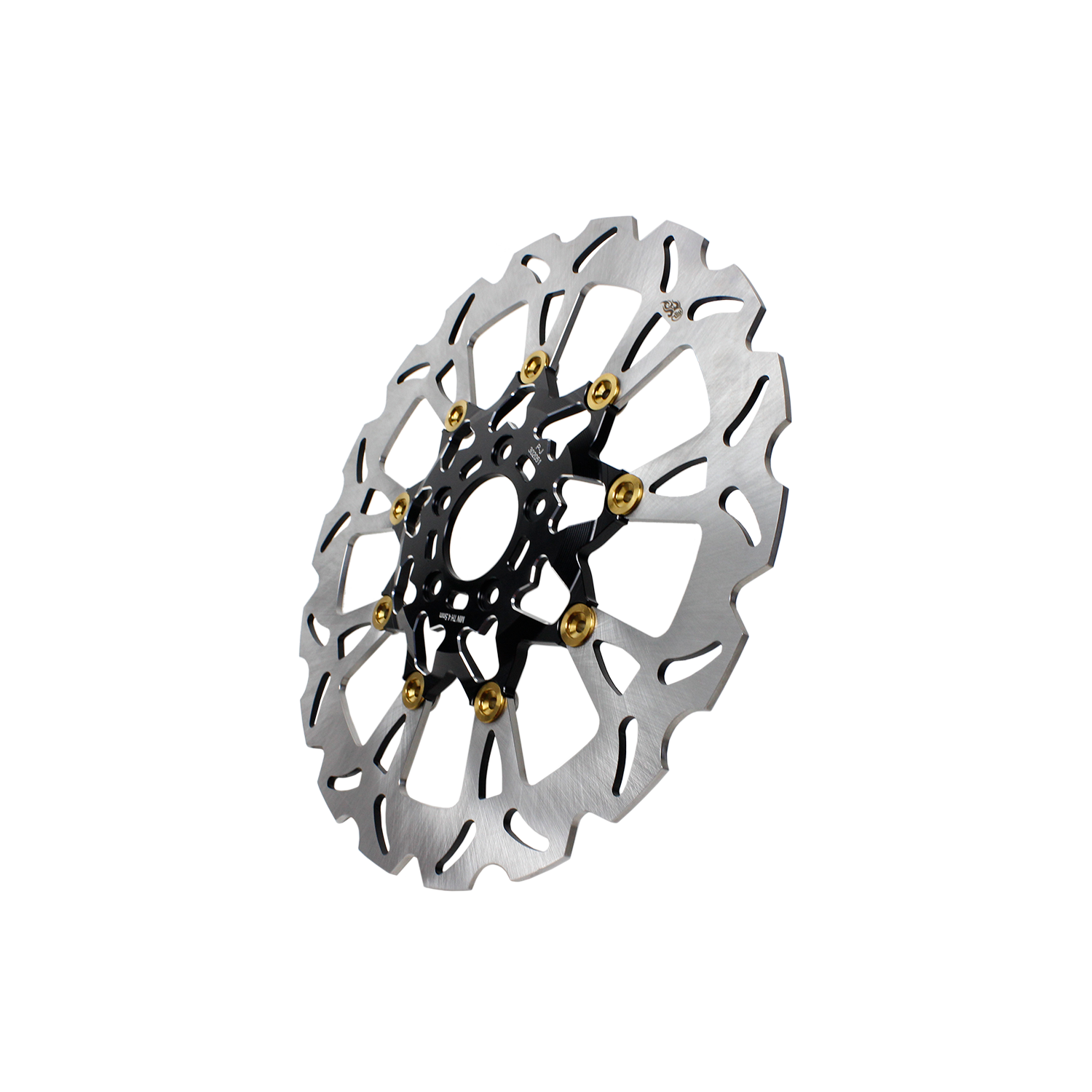 Black & Gold 14" Front Floating Brake Rotor for Harley Davidson ...