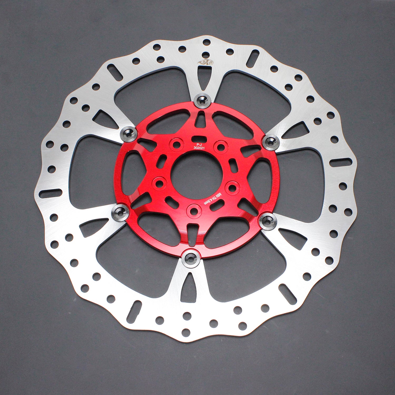 14" Red Front Brake Rotor for Touring- 6 Spoke | POWERJAMES MOTOR