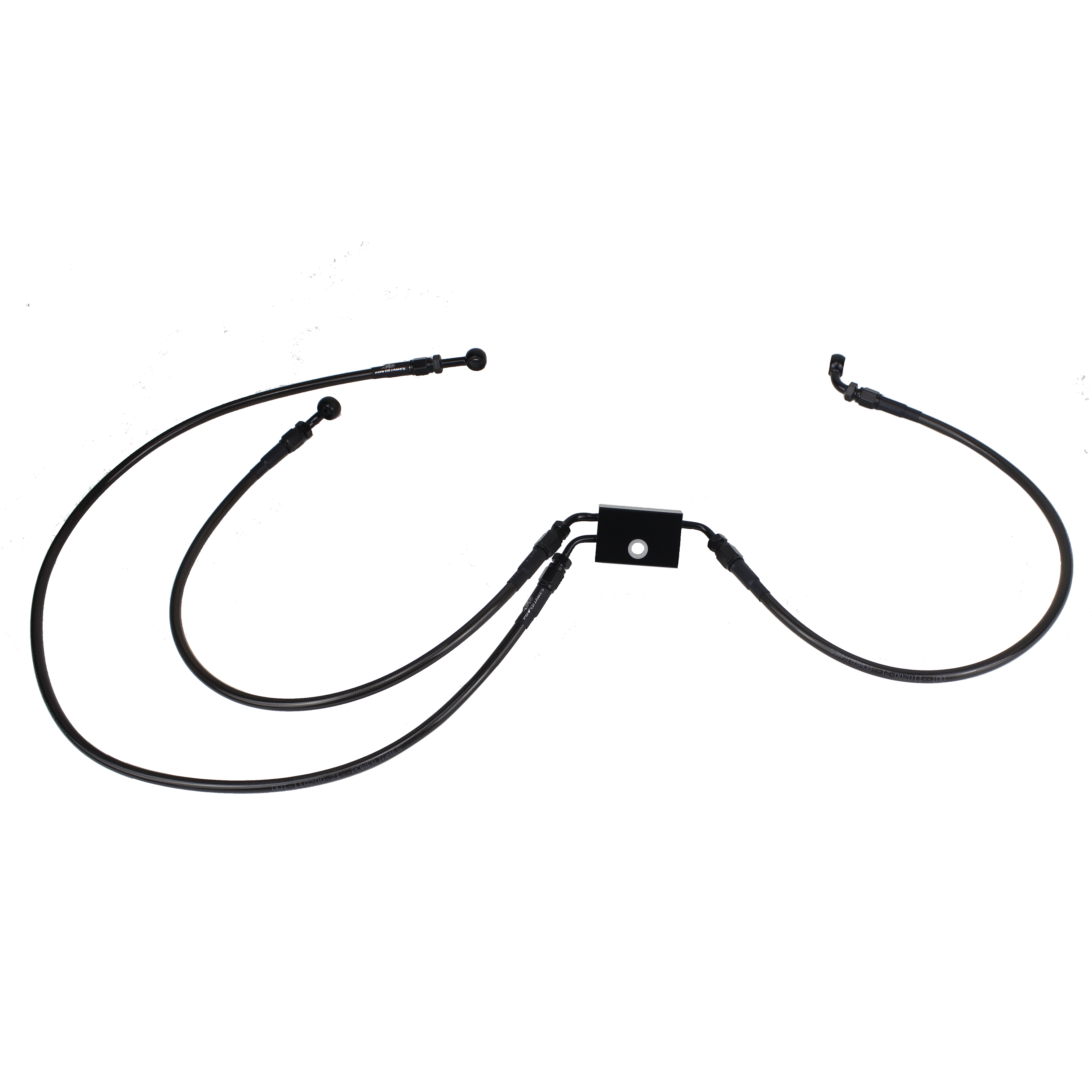 Smoky Black Brake Lines Kit for Harley Davidson 12-17 Dyna Models with ...
