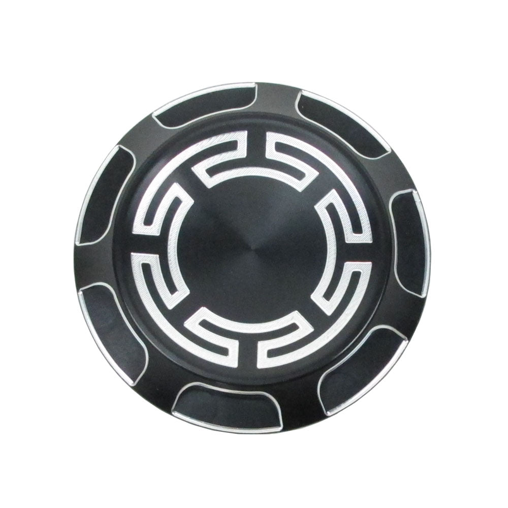 Black Deep CNC-Cut Fuel Tank Cap | POWERJAMES MOTOR