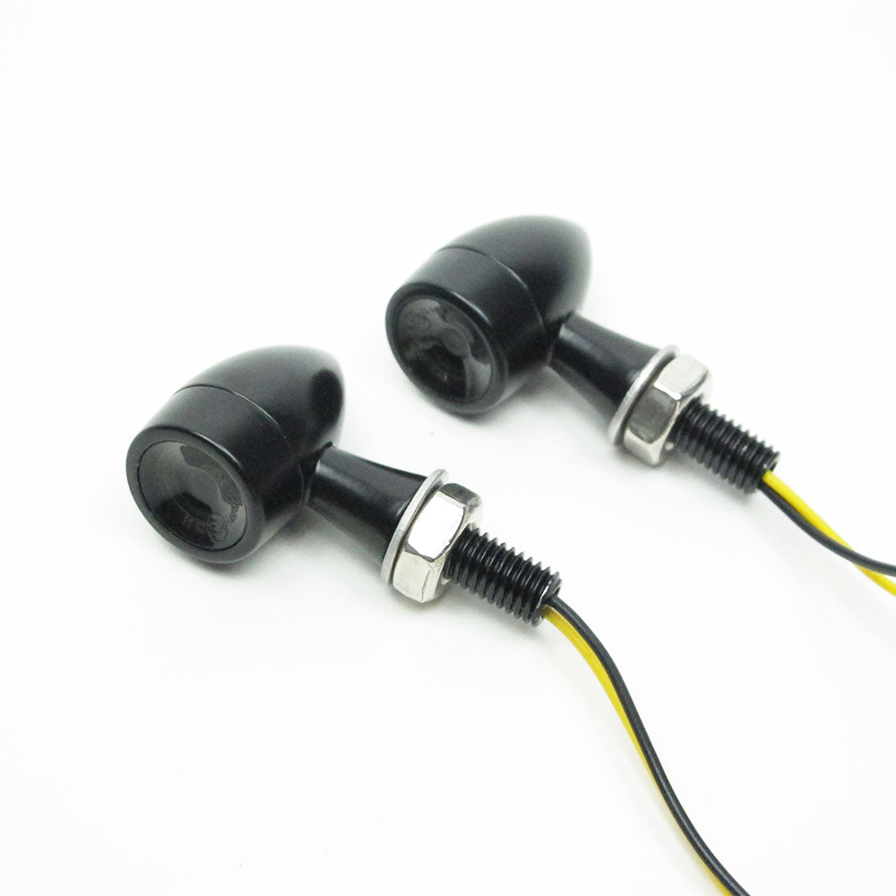 Black Mini Turn Signals LED Lamp | POWERJAMES MOTOR